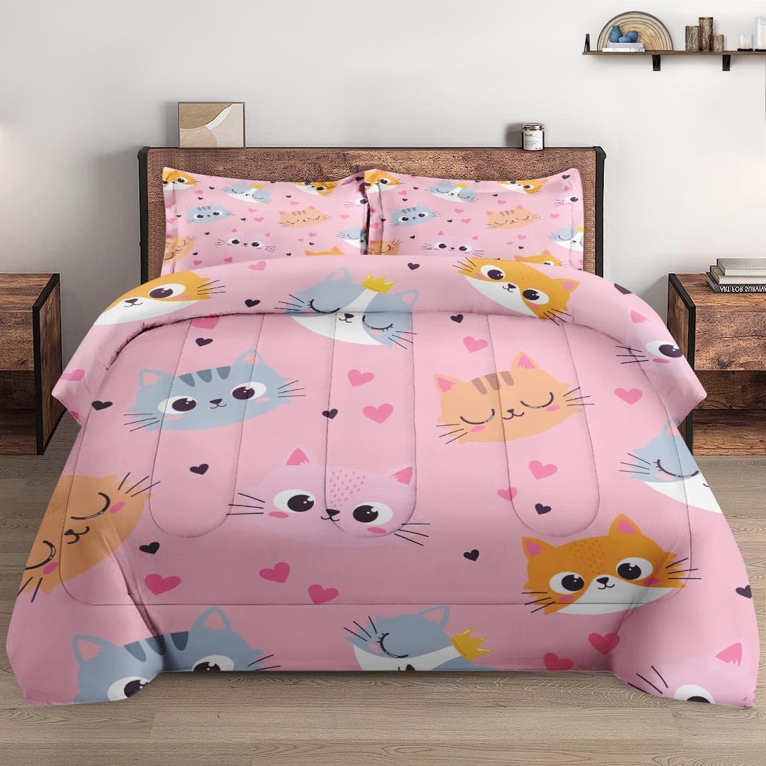Amazon.com: WeCozy Twin Size Comforter Set with Pillowcase, Cute Animal ...