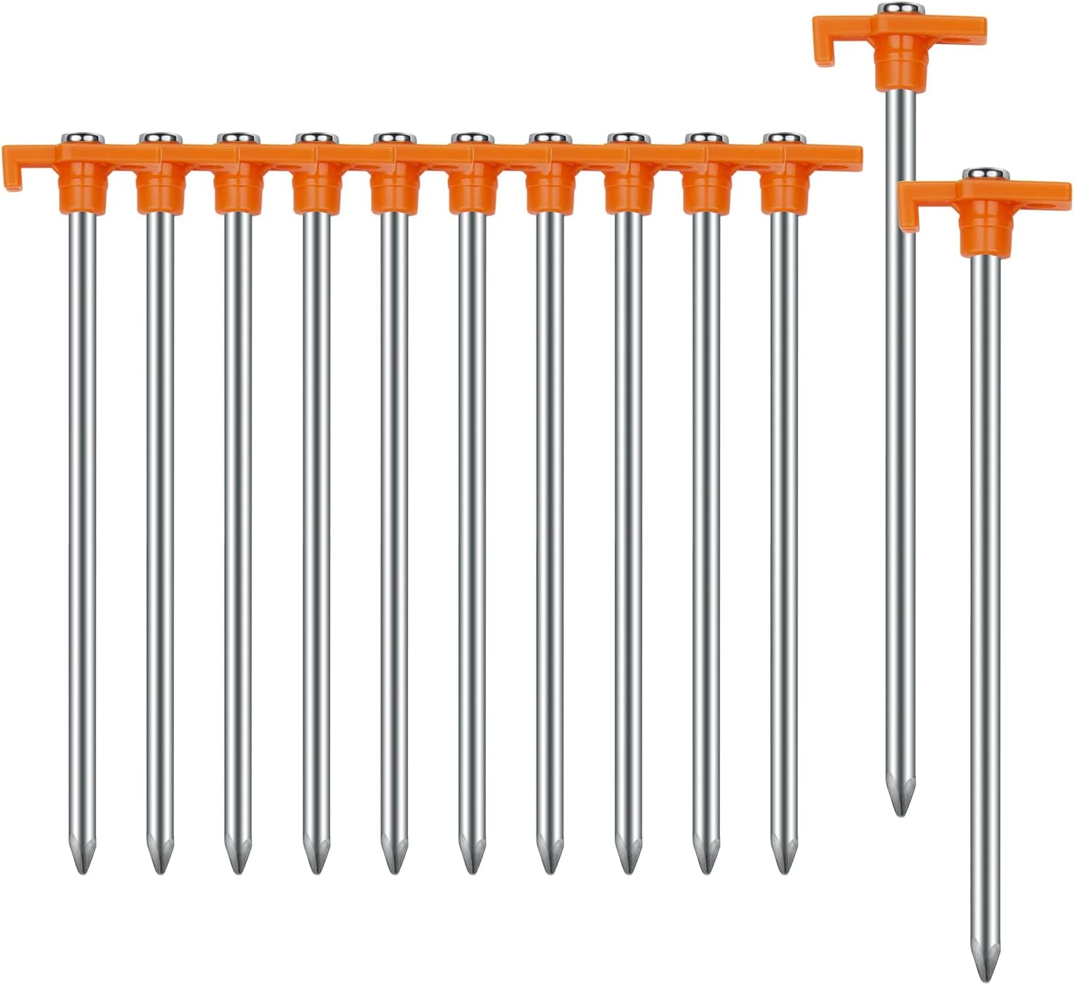 Amazon.com : APACALI 40 PCS Metal Tent Stakes Heavy Duty, 10 Inch Yard ...