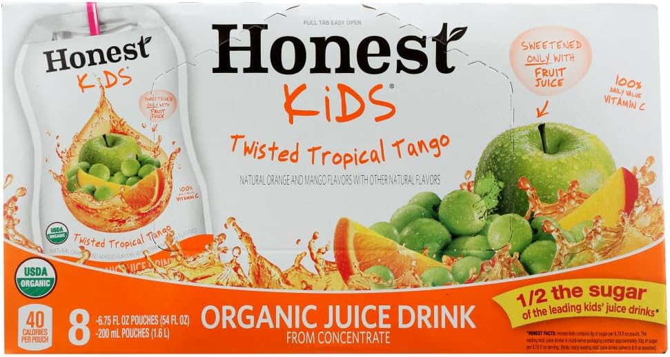 Amazon.com : Honest Beverages Honest Kids Organic Juice Drink Tropical ...