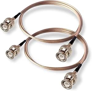 Amazon | BNCオス - BNCオス 同軸ケーブル RF同軸ケーブル 両端BNC オス -オス BNC延長ケーブルコネクタ対応 50Ω 50cm 2本入り | EVARSOL | 同軸 ...