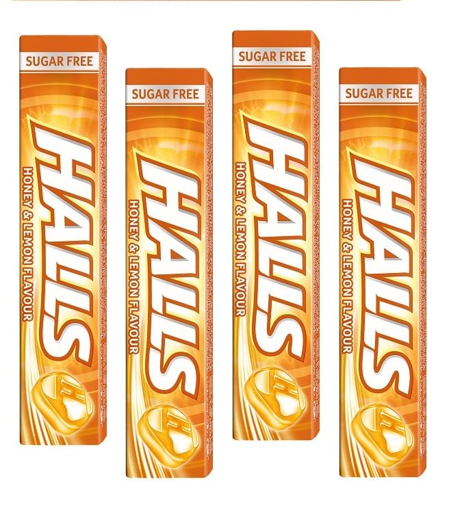 Halls Honey & Lemon Flavour Delicious Candy 32g (Pack of 4) : Amazon.in ...
