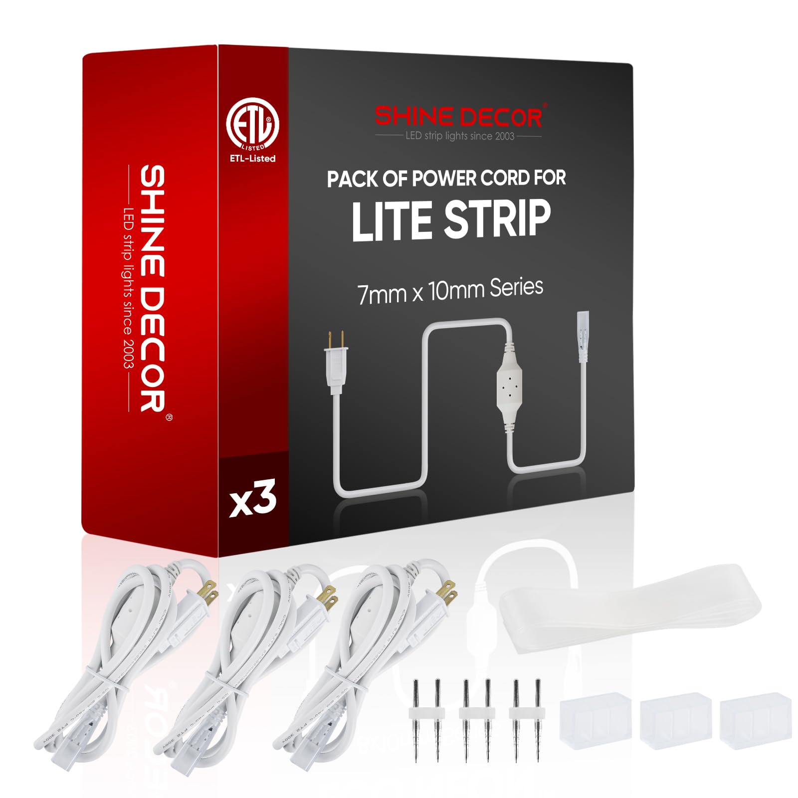 Amazon.com: Shine Decor 5FT Power Cord Kit, Replacement for 120 VAC ...