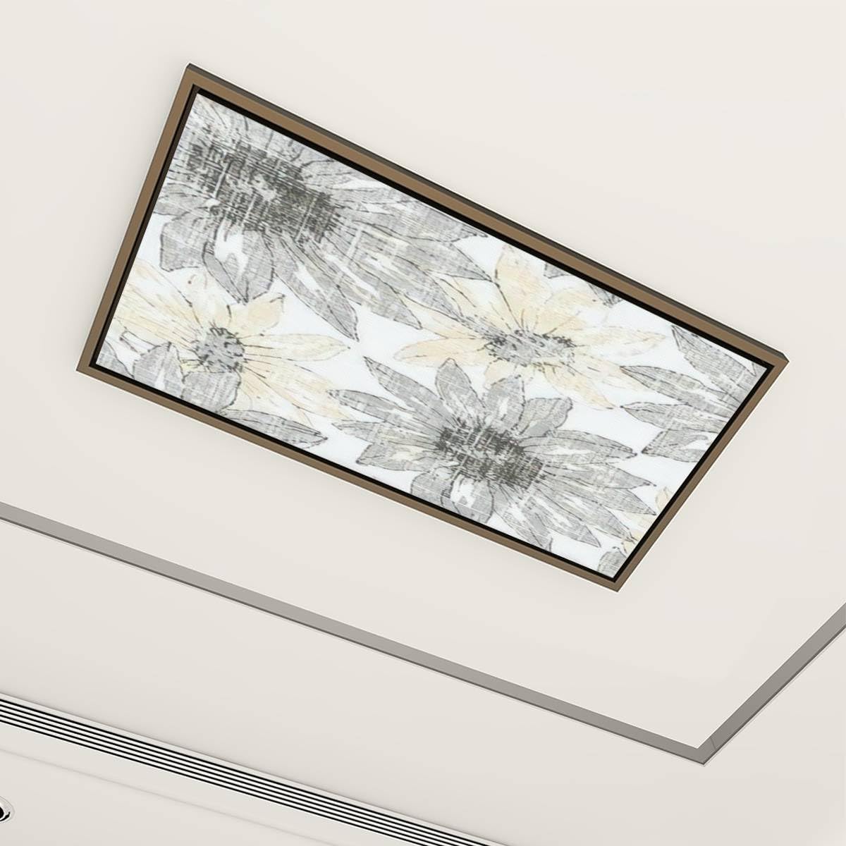 Decorative Fluorescent Light Covers for Ceiling Lights 4 Packs Elegant ...