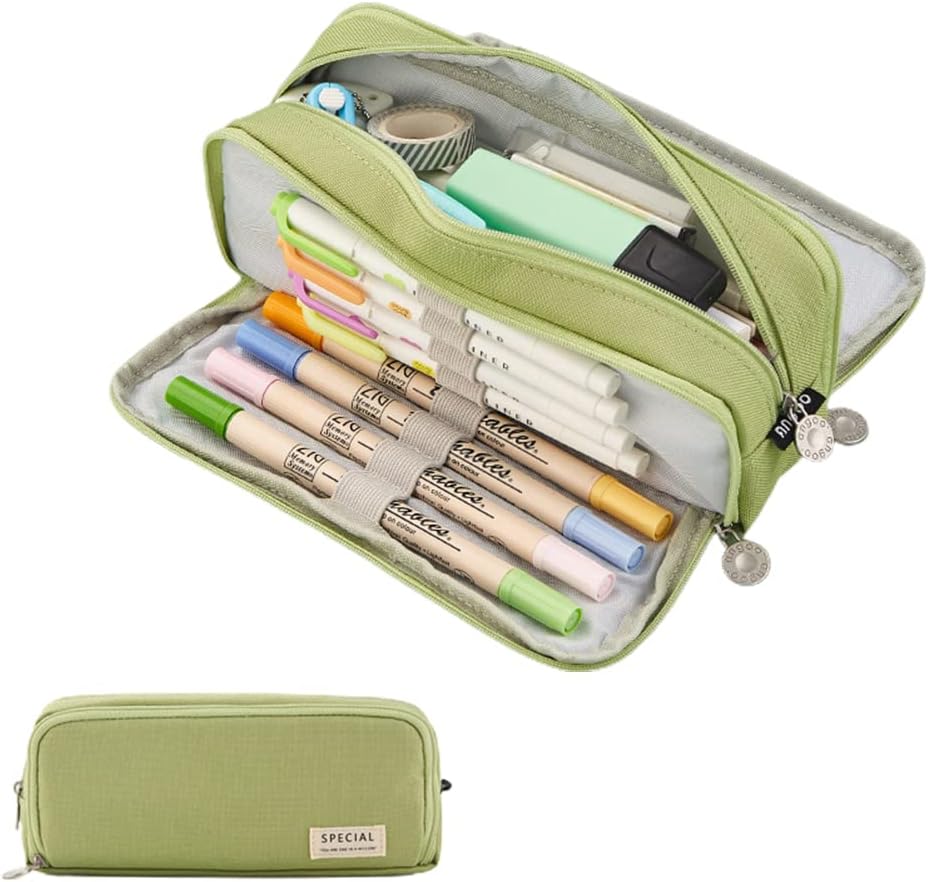 spier Canvas mapje etui meisjes tieners 3 vakken grote opbergvakken ...