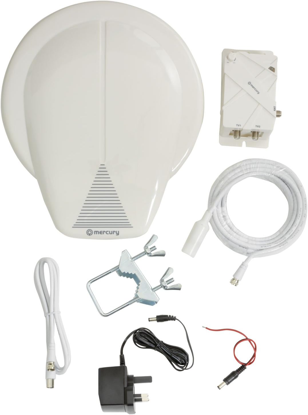 Mercury Outdoor Amplified HDTV Aerial for Caravans & Boats: Amazon.co ...