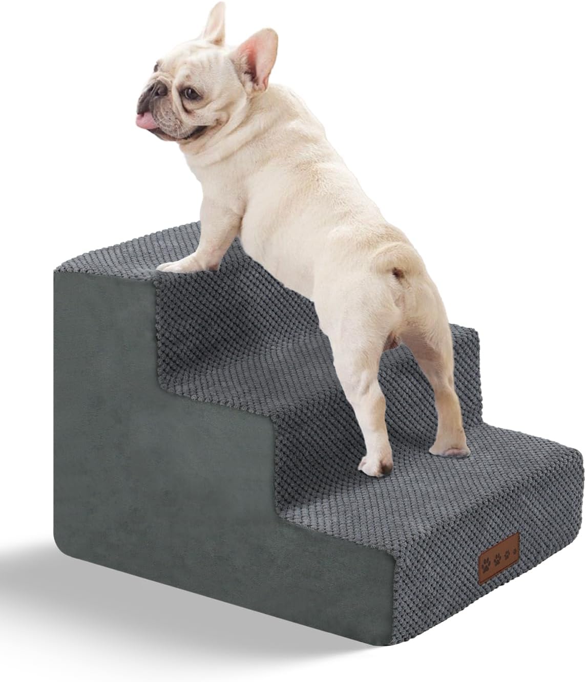 Amazon.com : GGIB Grey Dog Stairs for Small Dogs, Pet Stairs for Beds ...