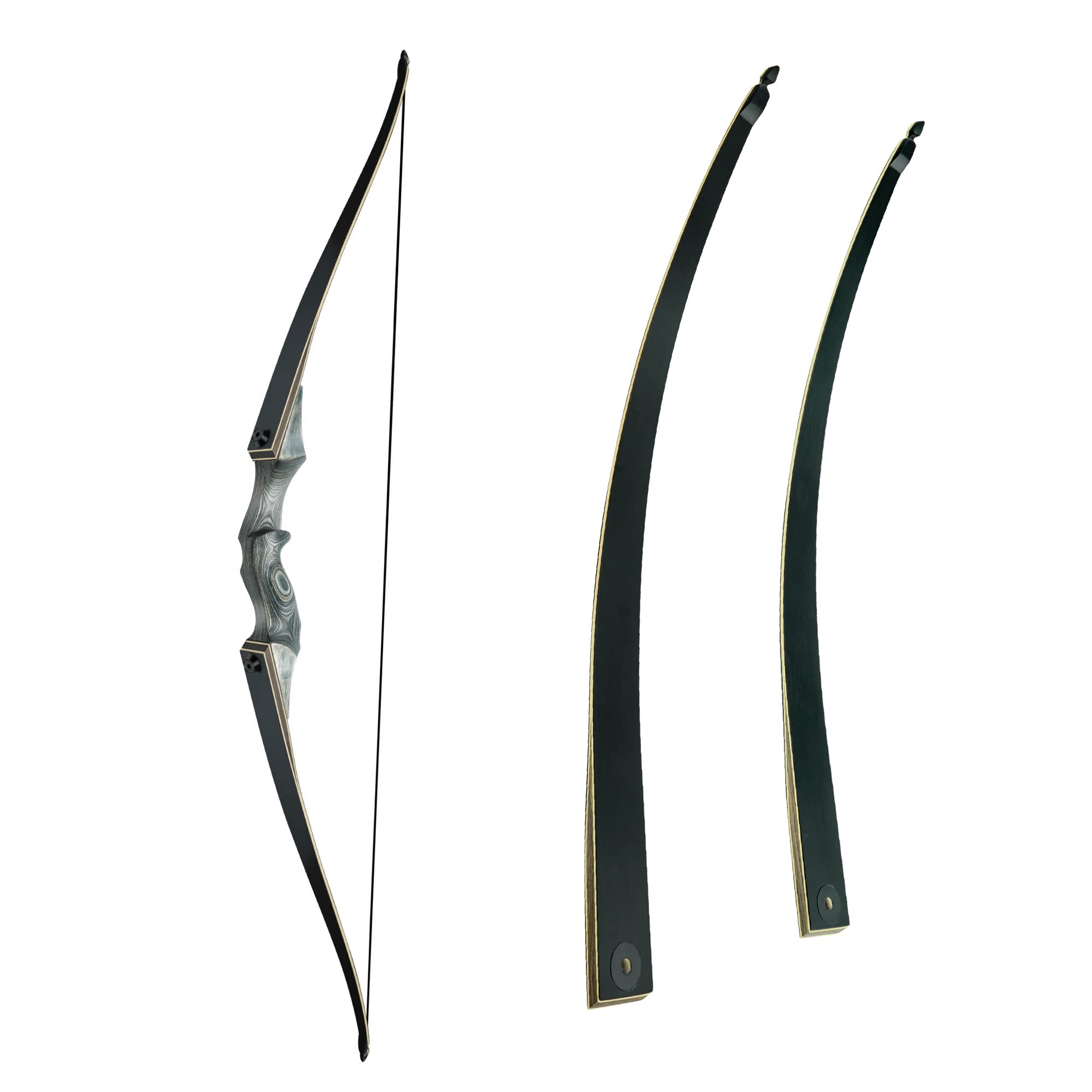 Amazon.com : Black Hunter Takedown Longbow 40lbs & Black Hunter ...