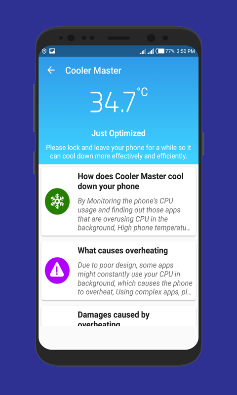 cooler phone -CPU booster mast - App on Amazon Appstore