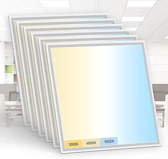 AIKVSXER 2x2 Led Flat Panel Light - 6 Pack 3CCT 3000K/4000K/5000K Selectable Color Temperature ...