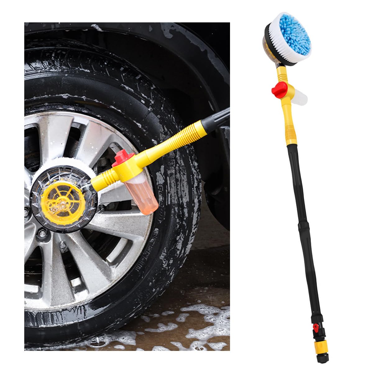 Amazon.com: povtii Rotating Car Wash Brush, 360° Spin Auto Cleaning ...