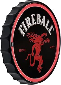 Fireball Red Hot Vintage Inspired LED Neon Sign Retro Wall Decor for ...