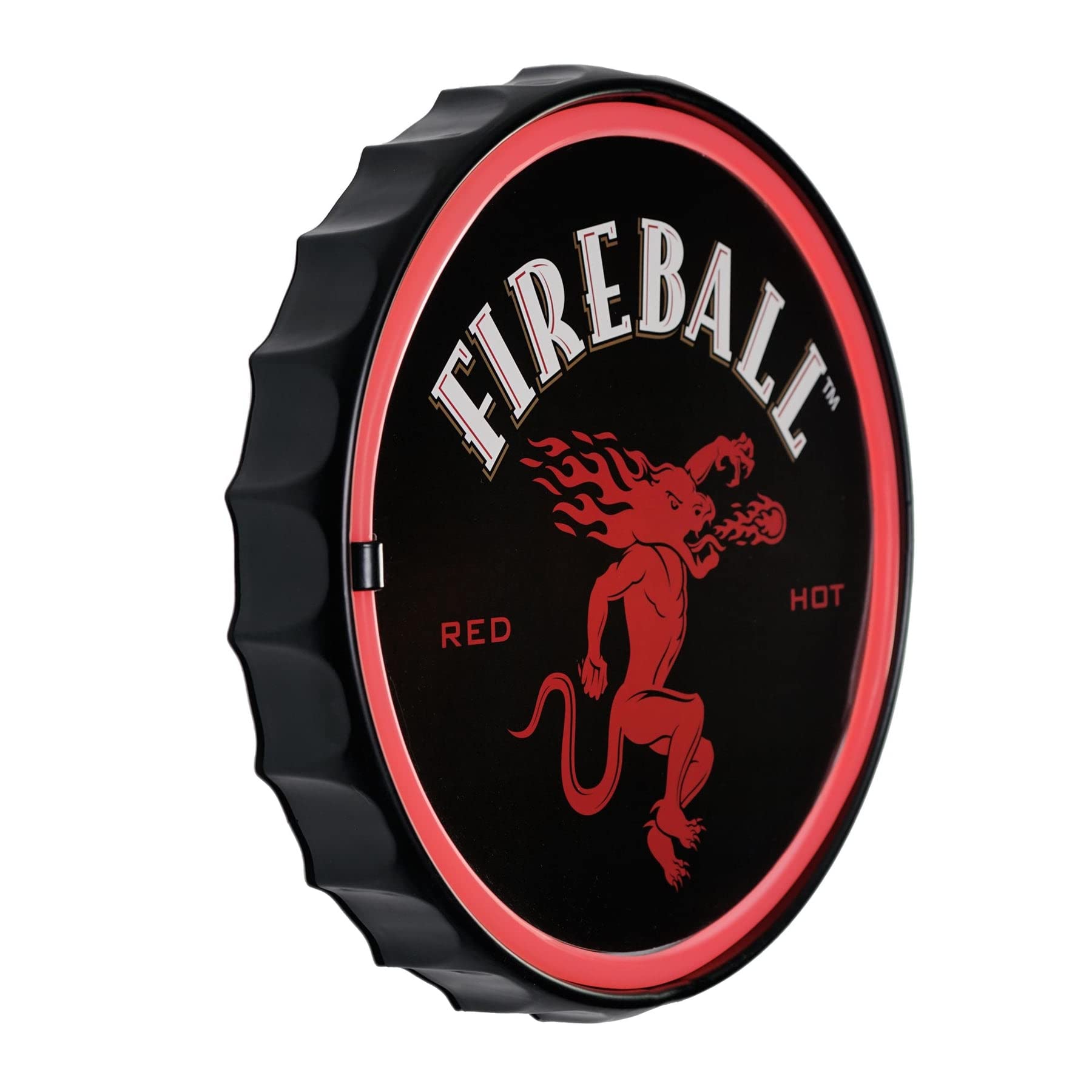 Amazon.com : Fireball Red Hot Vintage Inspired LED Neon Sign Retro Wall ...