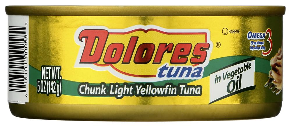 Amazon.com : Dolores Tuna Yellowfin In Oil 5 OZ (Pack of 24) : Packaged ...