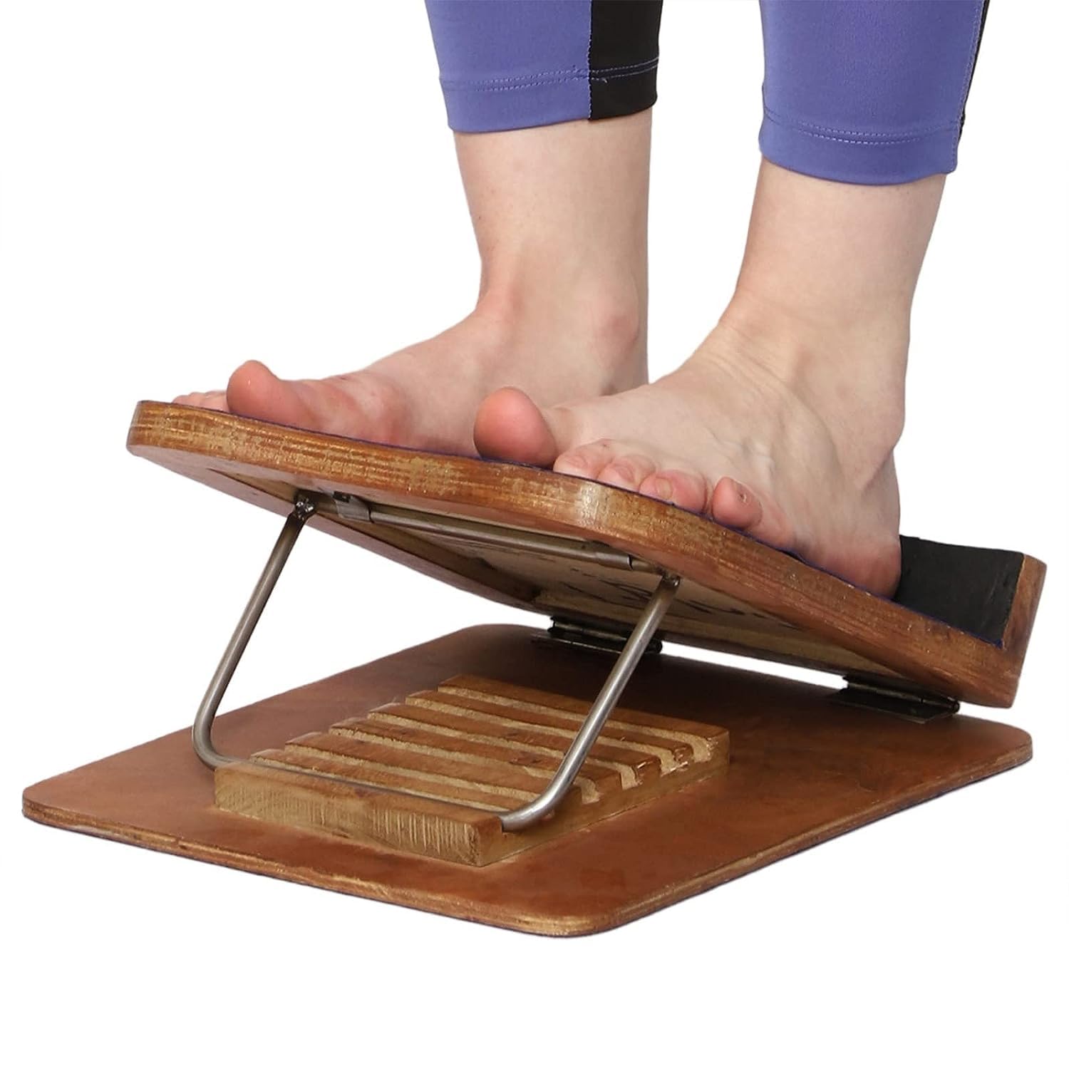 Kiddly Wooden Adjustable Calf Stretcher Slant Board & 8-Level Ankle ...