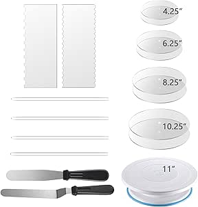 Amazon.com: Boyun Acrylic Cake Disc Set - Revolving Cake Turntable with ...
