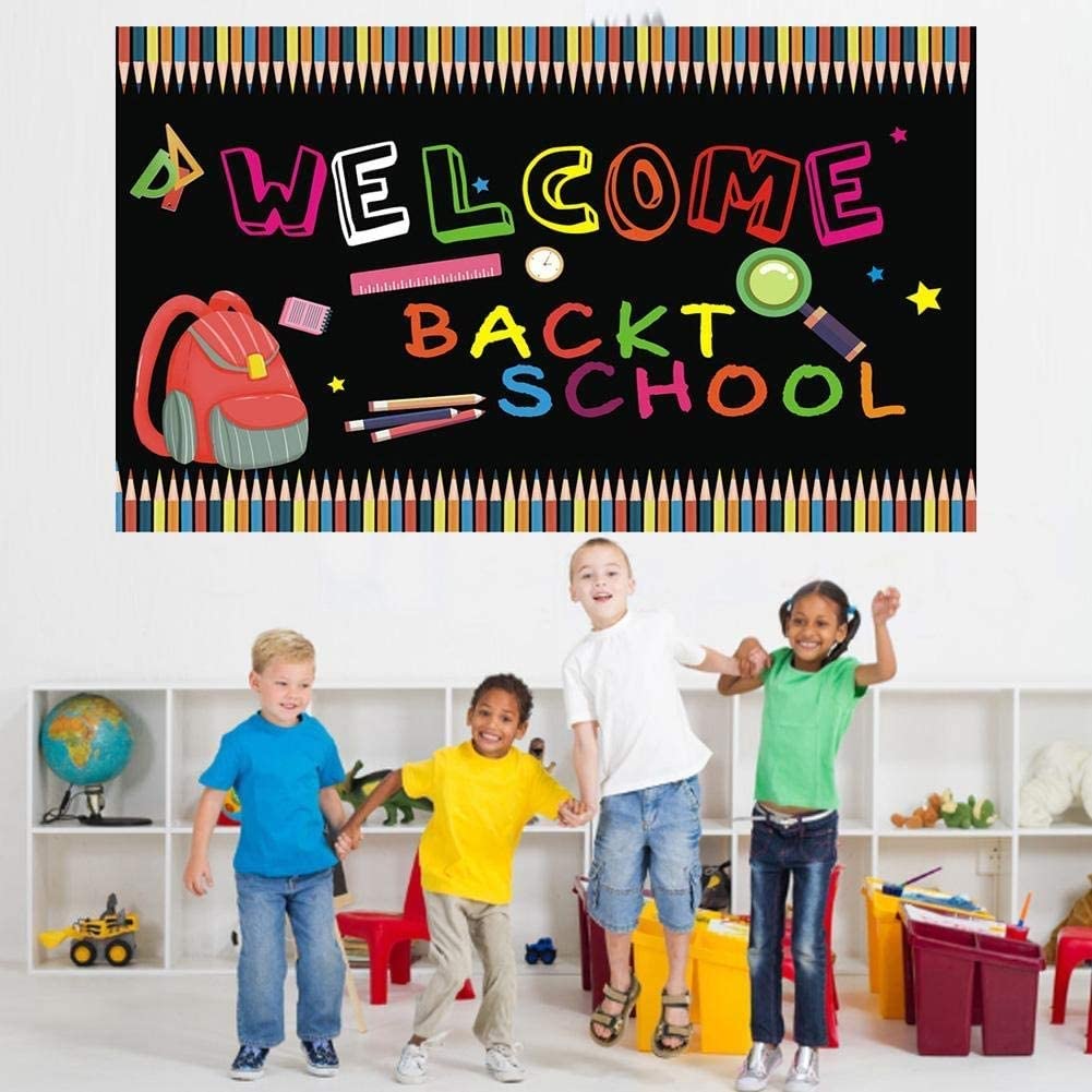 Buy Welcome Back To School Banner Extra Large Fabric 70" X 40" - First ...