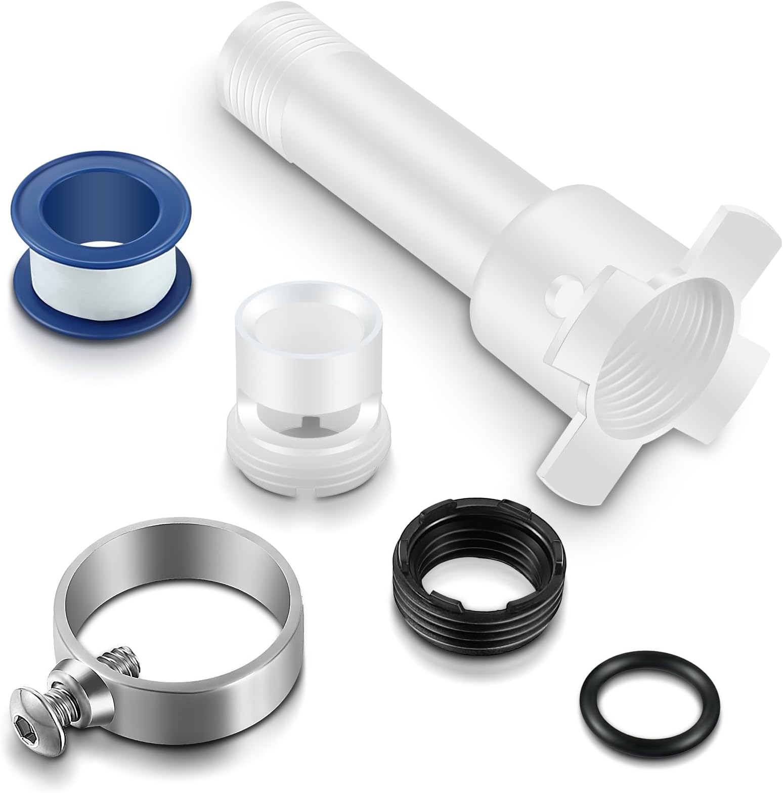 Dreyoo Four in One Tub Spout Adapter, Bathtub Faucet Spout Adapter Slip ...