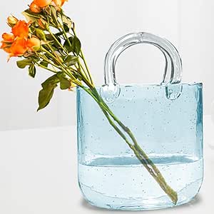 Amazon.com: Glass Bag vase,Purse vase for Flowers,Vase Suitable for ...