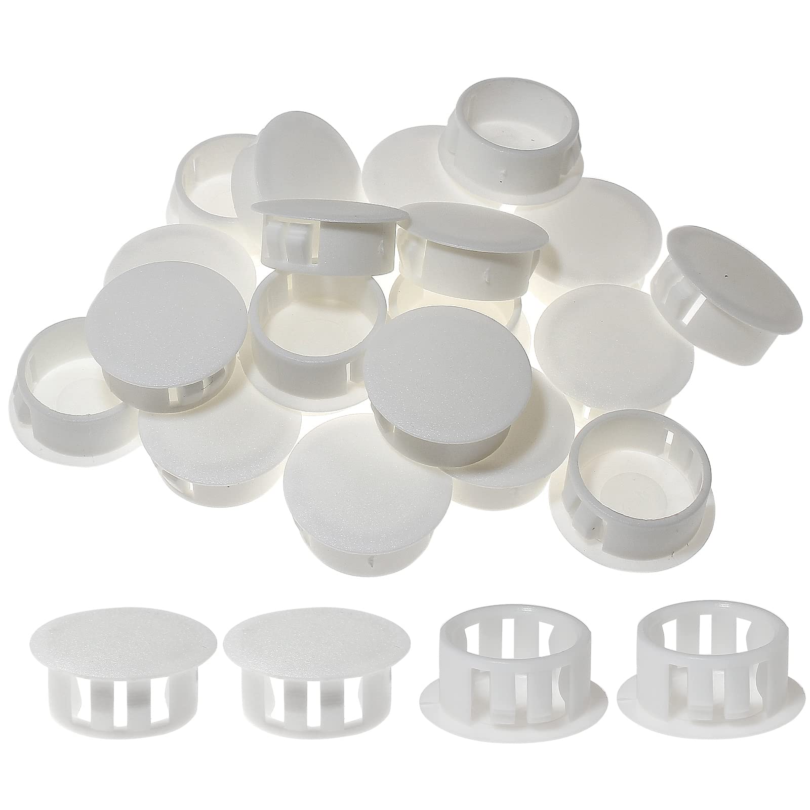 Amazon.com: Moicstiy 30Pcs 7/8 inch (22mm) White Hole Plugs, Plastic ...