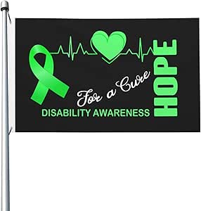 Amazon.com : Hope For A Cure Disability Awareness Flag Double Printing ...