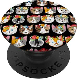Amazon.com: Watercolor Colorful Cat Print Pop Kitty Socket Mount Print PopSockets PopGrip ...