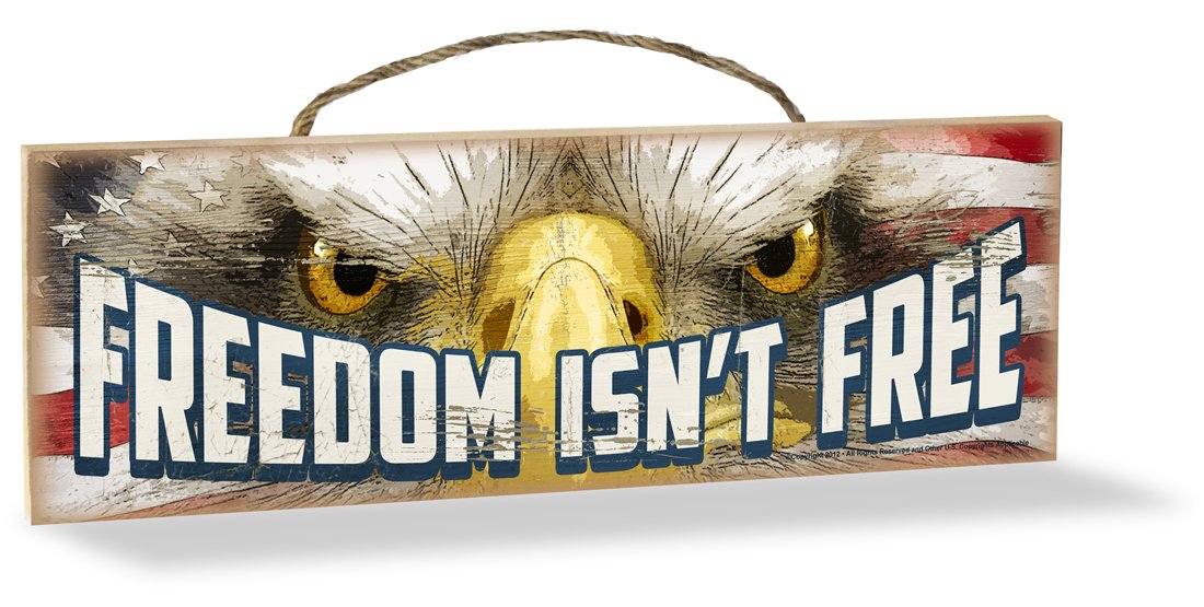 Amazon.com: Advanced Graphics Wood Sign, Freedom Isn't Free : Home ...