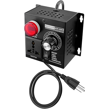 Amazon.com : AC Variable Fan Speed Controller, SCR Voltage Controller ...