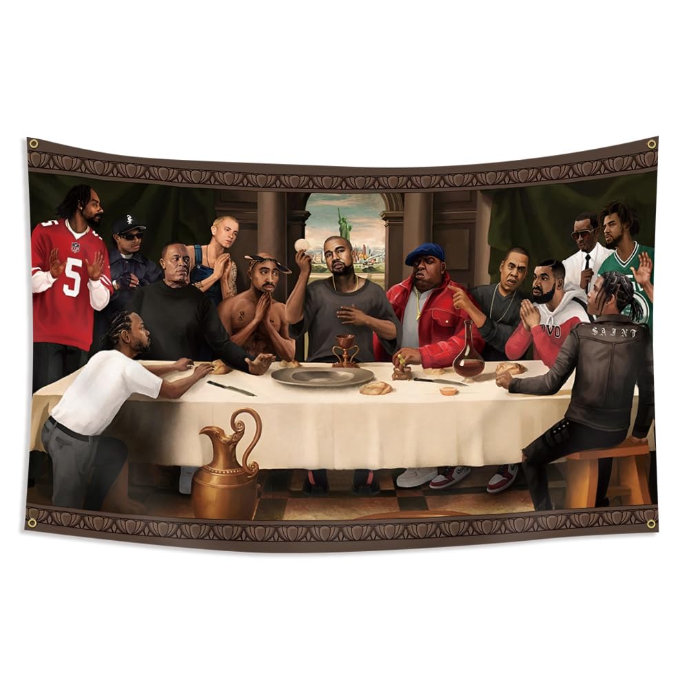 Amazon.com : JOYUQUE Top Rappers Version The Last Supper Tapestry of ...
