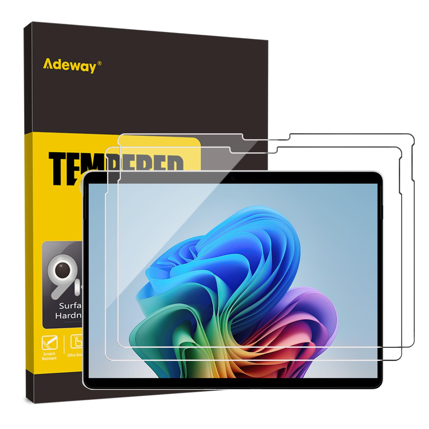 Adeway [2 Pack] Tempered Glass Screen Protector for Microsoft Surface ...