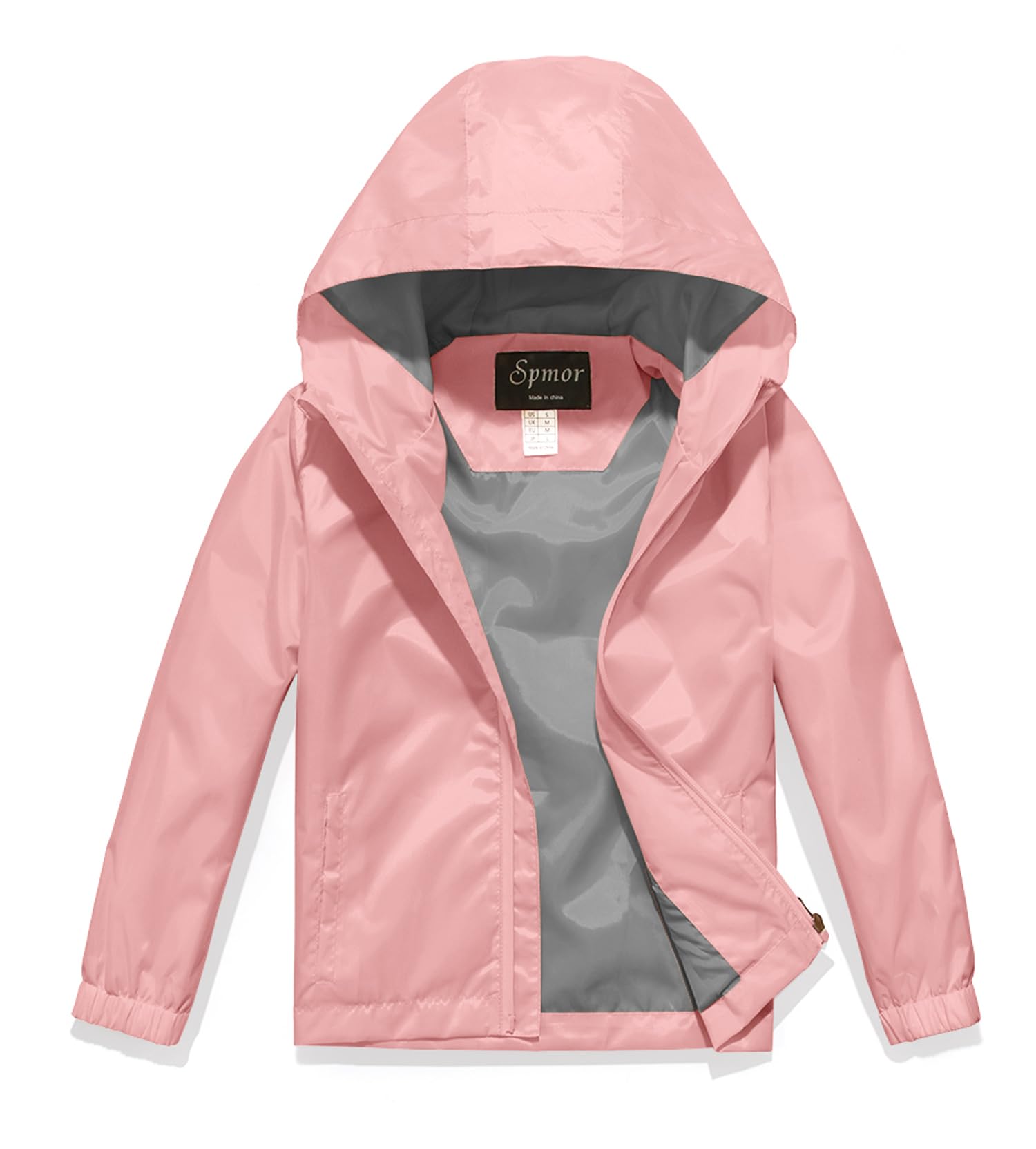 Snapklik.com : Boys Girls Rain Jackets Lightweight Waterproof Hooded ...