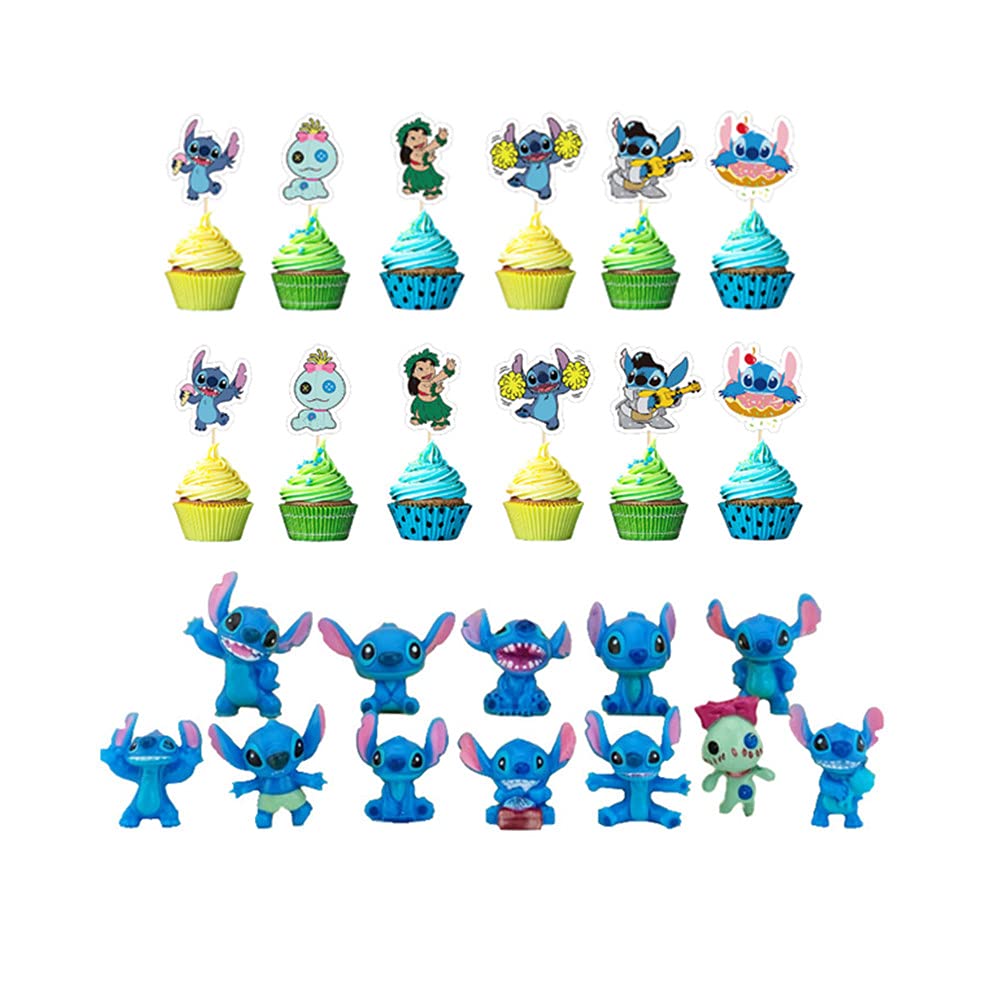 Buy HYOUNINGF Lilo and Stitch Cake Toppers,Children Mini Figurines Toy ...
