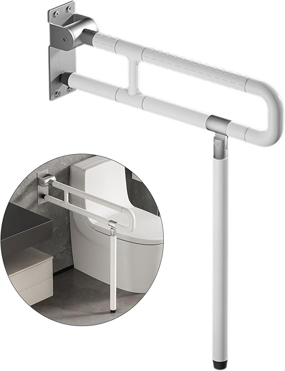 28x24 Inches Handicap Grab Bars,Foldable Handrails Toilet Rails Flip Up ...