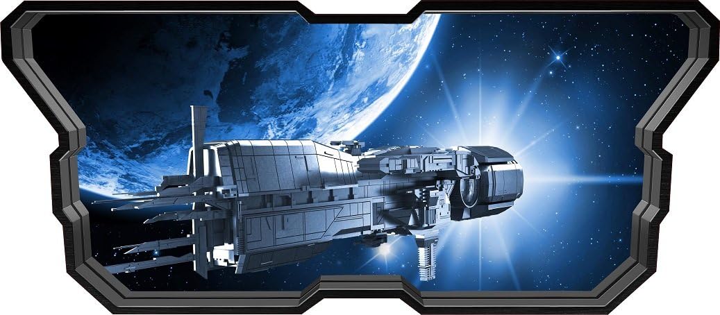 Amazon.com: 24" Space Ship Window Instant View Spaceship Orbit Planet ...