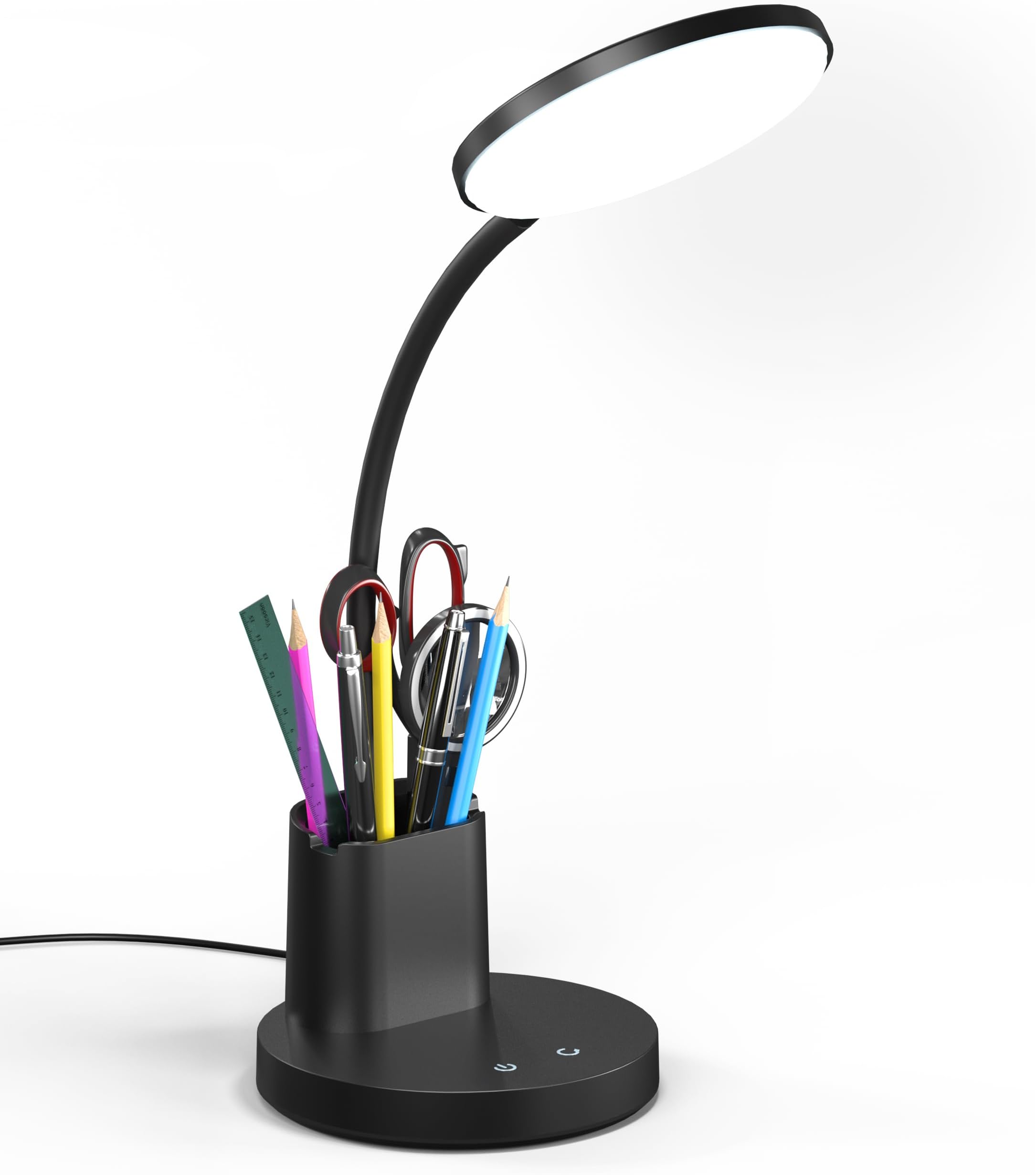 Bostitch Office LED Metal Gooseneck Desk Lamp, Flicker Free, Adjustable ...