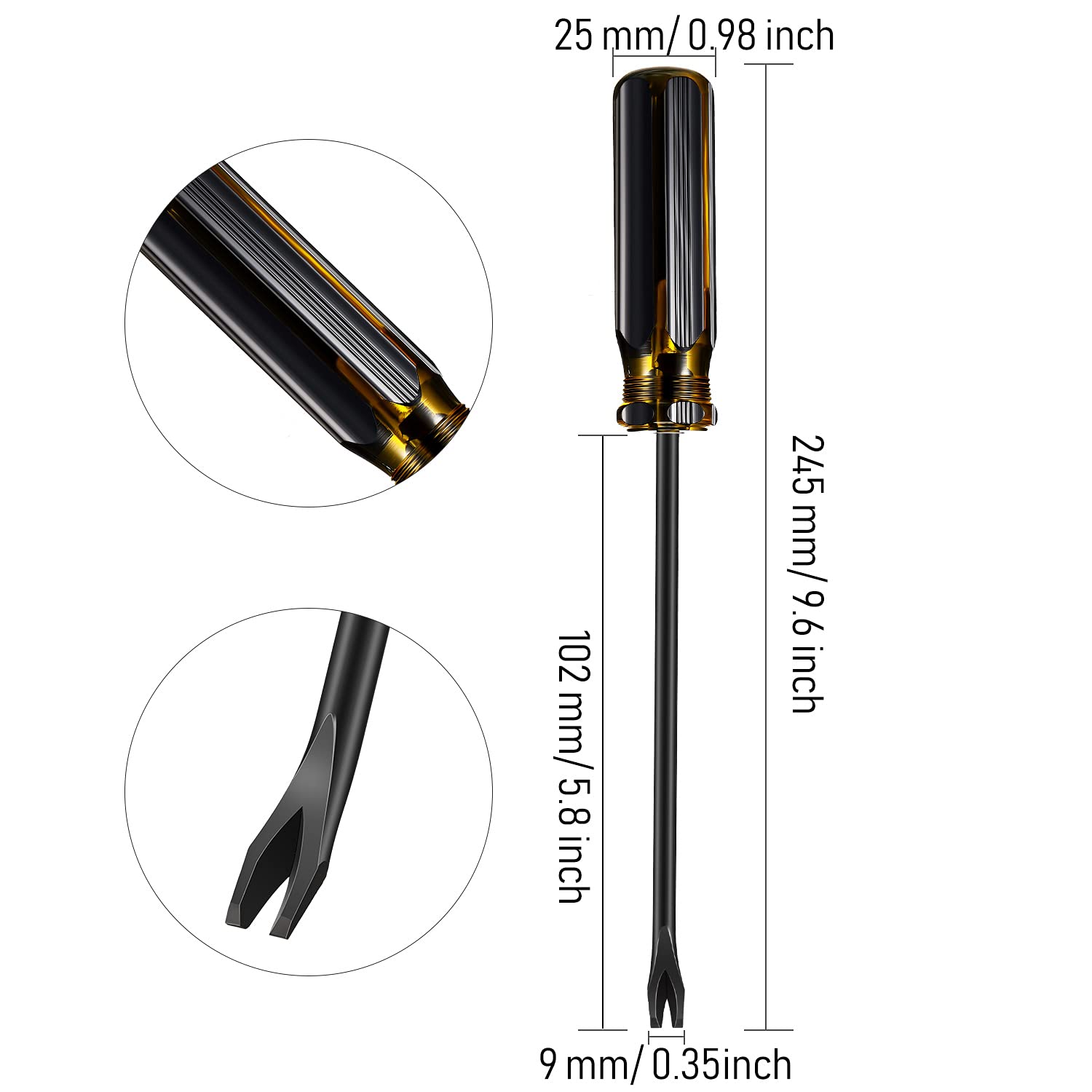 Snapklik.com : Mudder 3 Packs Tack Lifter 3 Mm U Tip Nail Staple Rivet ...