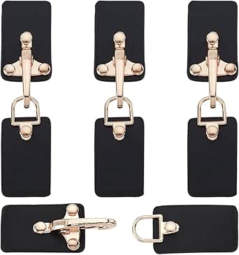 Amazon.com: FINGERINSPIRE 4 Sets Leather Sew-On Toggle Buckles - Black ...