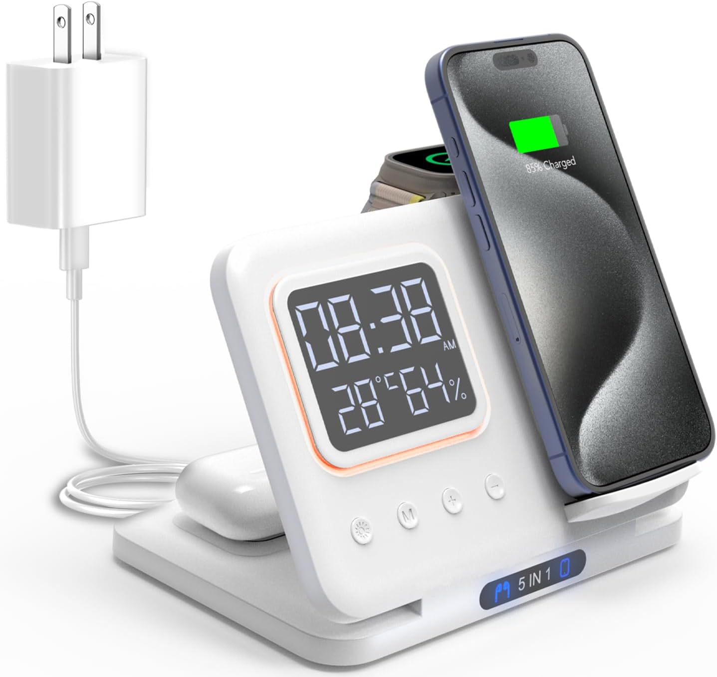 Amazon.com: Foldable Travel 3 in 1 Wireless Charging Station for ...