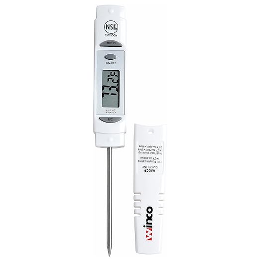 Amazon.com: Winco Digital Thermometer, 1-1/4" LCD, 3-1/8" Probe, White ...