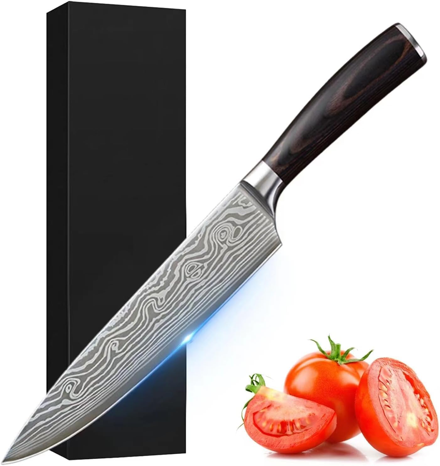 Cuchillo de Chef : Cuchillo de Cocina de Acero Inoxidable - Mango ...