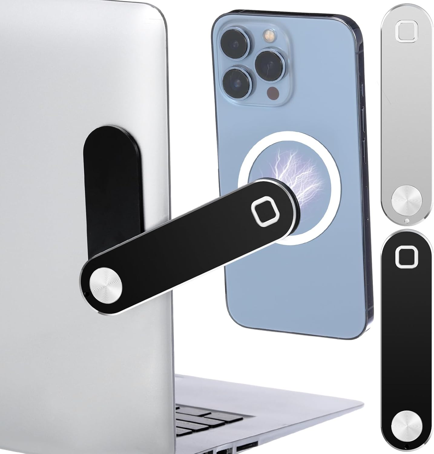 Amazon.com: Copkim 2 Pcs Laptop Phone Mount Magnetic Phone Holder for ...