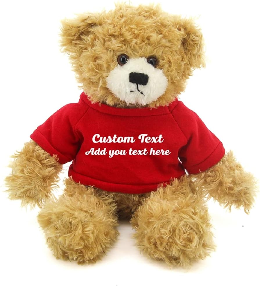 Amazon.com: Made By Aliens Personalized 12 Inch Beige Brandon Teddy ...