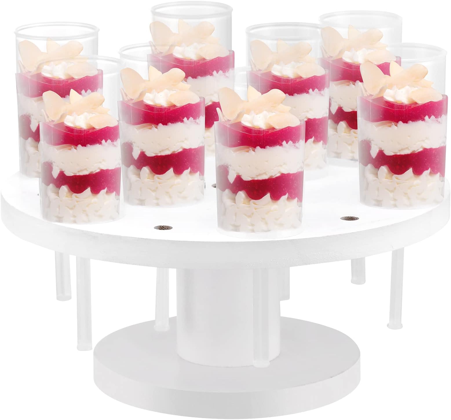 Amazon.com: Wooden Push Pop Cake Stand 16 Holes White Cake Display ...