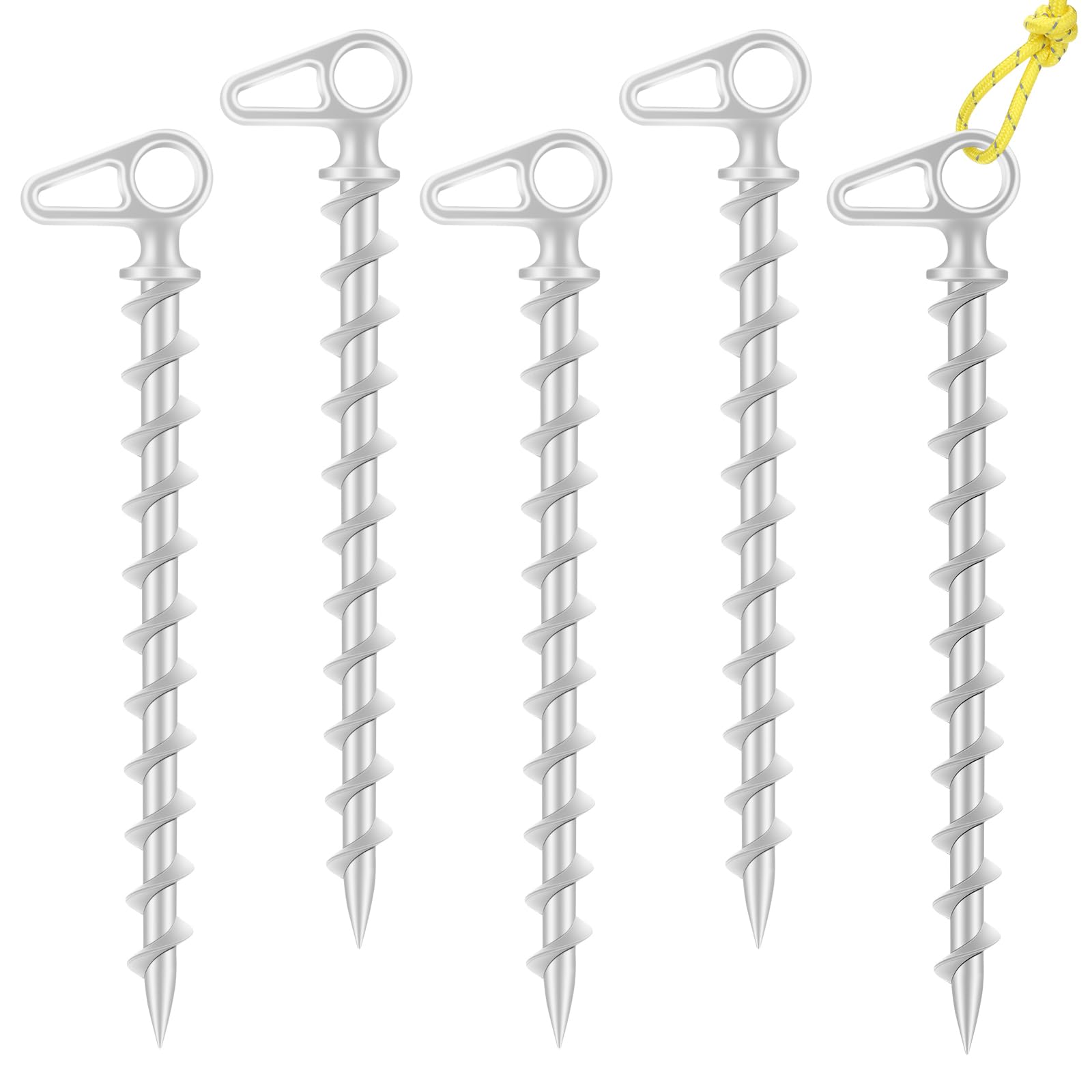 Amazon.com : COBARYEN Spiral Tent Stakes Metal Beach Tent Stakes for ...