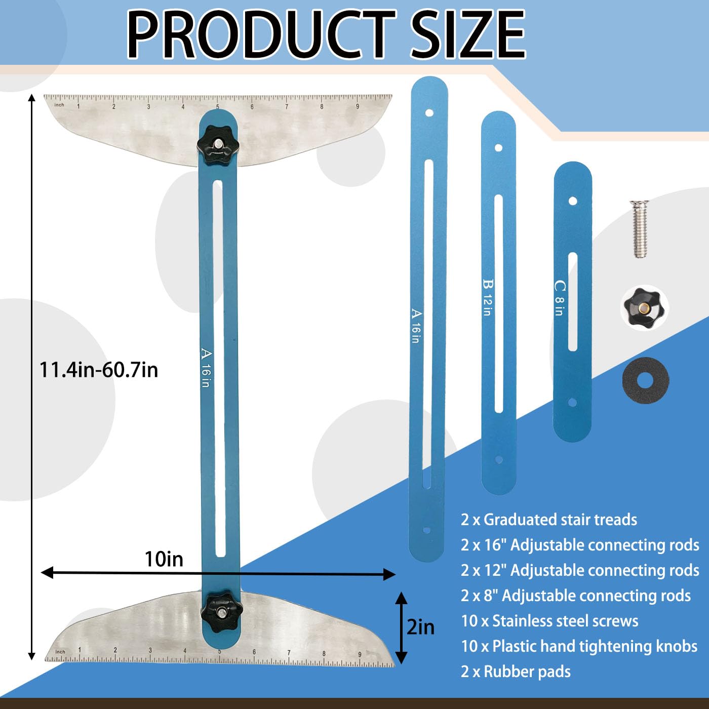 Snapklik.com : Stair Treads Gauge Template Tool,Stair Jig, Metal Stair ...