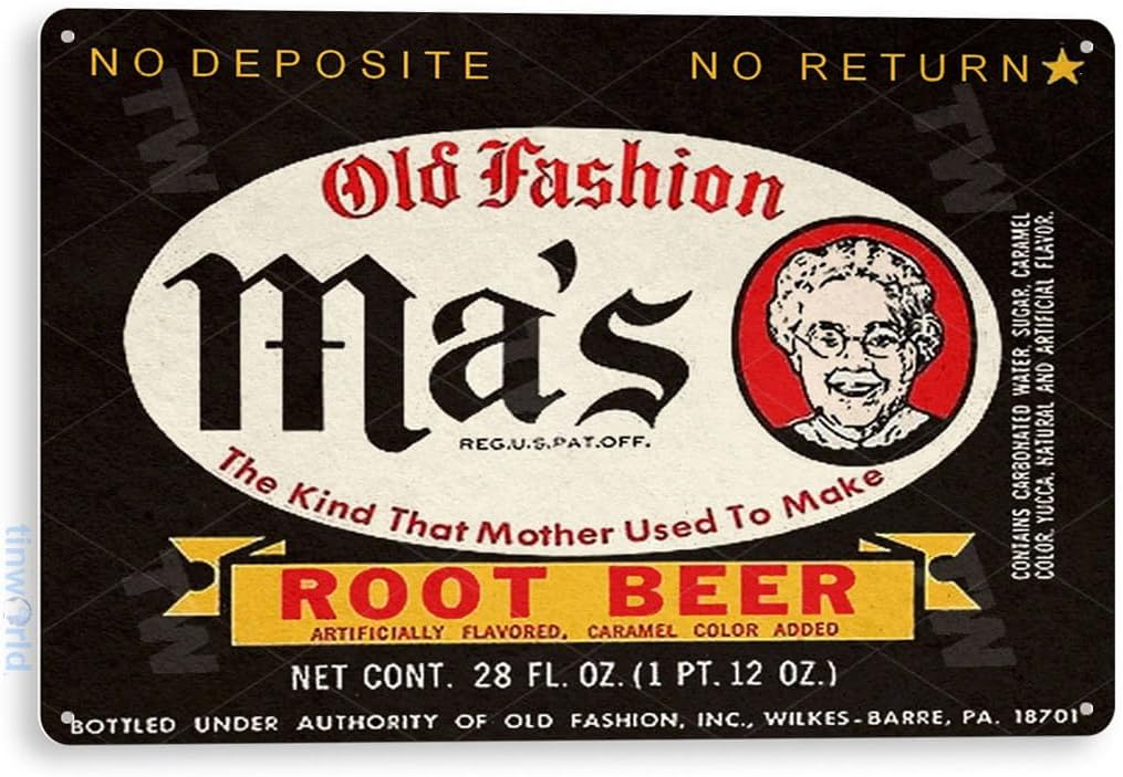 Amazon.com: Tinworld Tin Sign: Mas Root Beer Soda Cola Kitchen Cottage ...