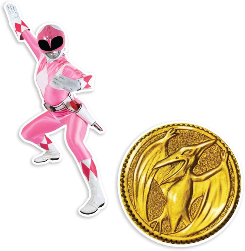 Amazon.com: Popfunk Power Rangers Pink Ranger and Coin Collectible ...