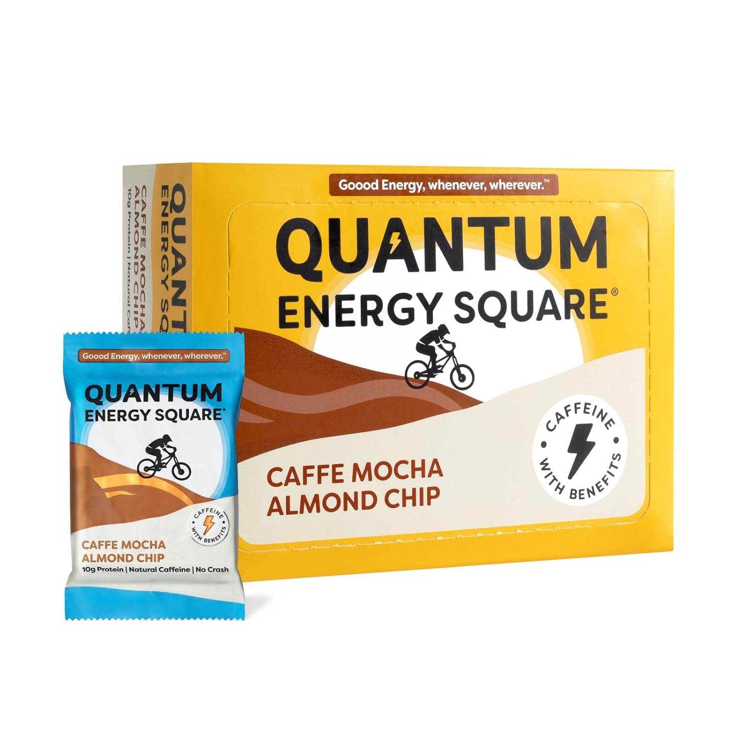 Amazon.com : Quantum Energy Square: Energy Bar with Caffeine & 10g ...