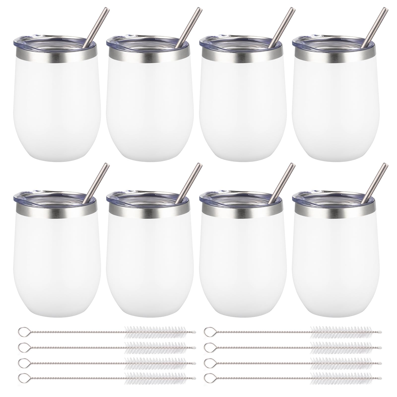 Amazon.com | FristChoice 12 oz Insulated Wine Tumbler with Lid and ...