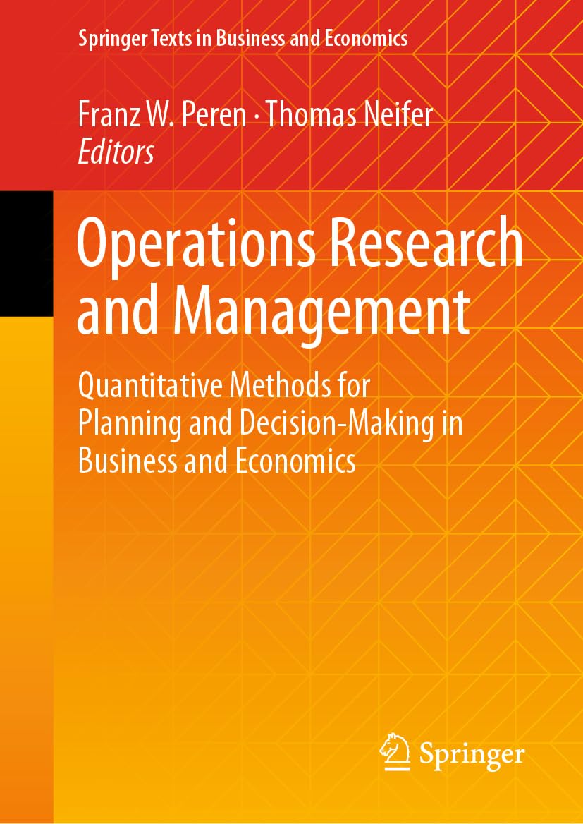 Operations Research and Management: Quantitative Methods for Planning ...