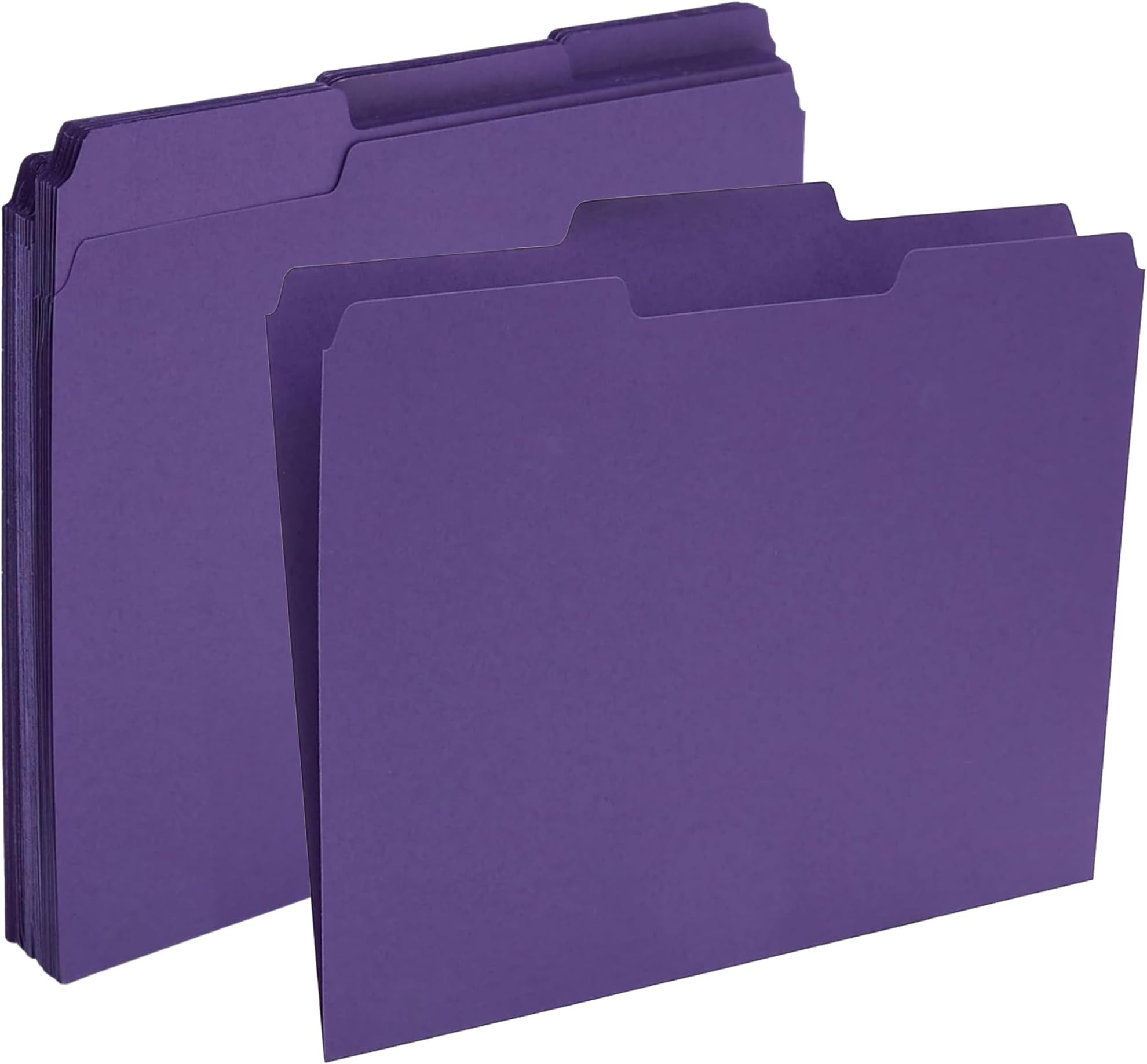 Amazon.com : 1InTheOffice Purple File Folders Top-Tab File Folders, 3 ...
